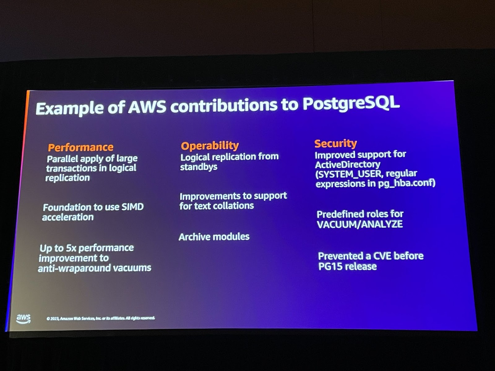 AWS open source strategy and contributions for PostgreSQL - Hyper Billing