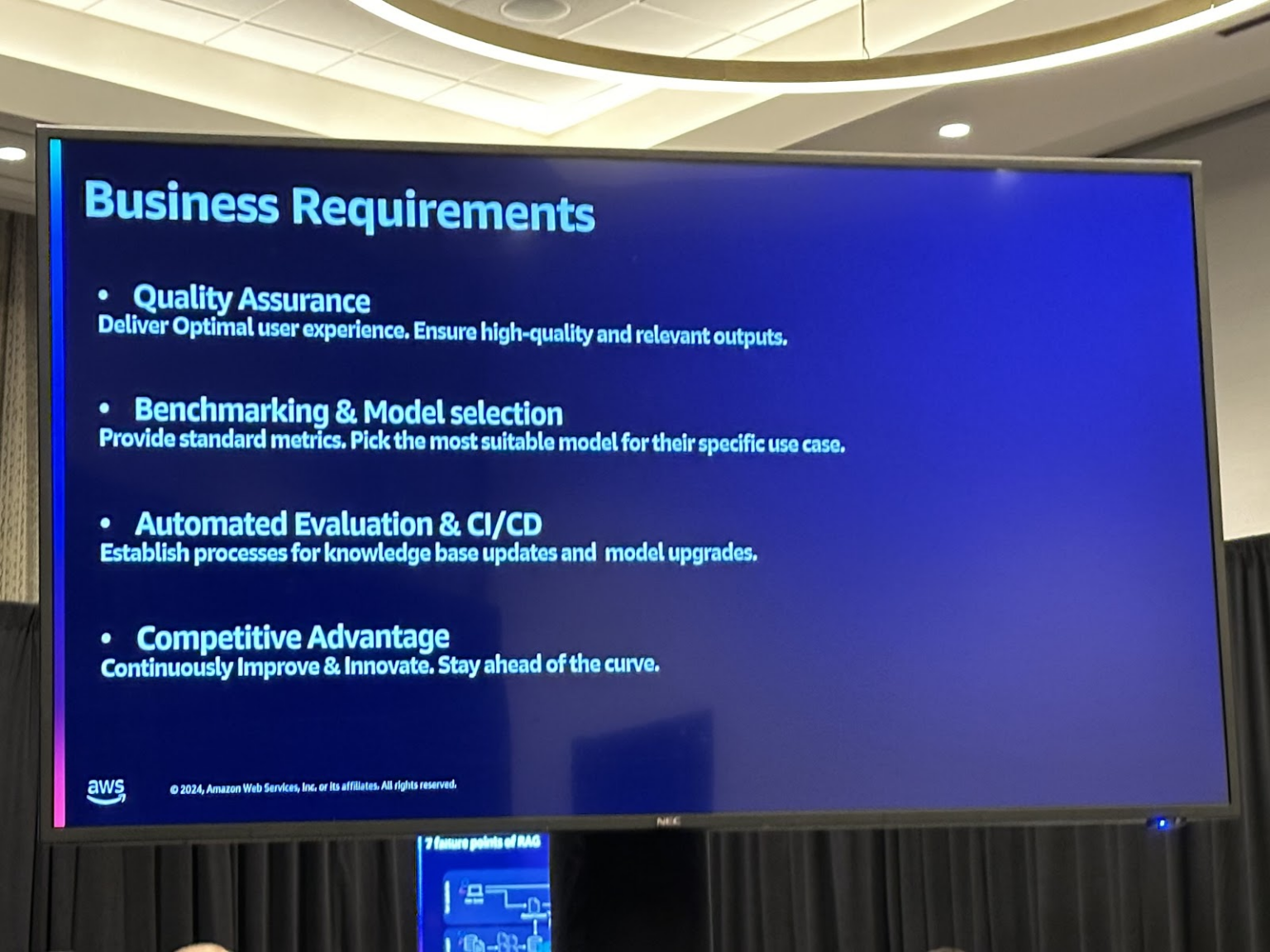 AWS re:Invent 2024 セッションレポート #SMB401｜Amazon Bedrock、LangChain、RAGASを使用したRAGパイプラインの高度化 - Hyper ...